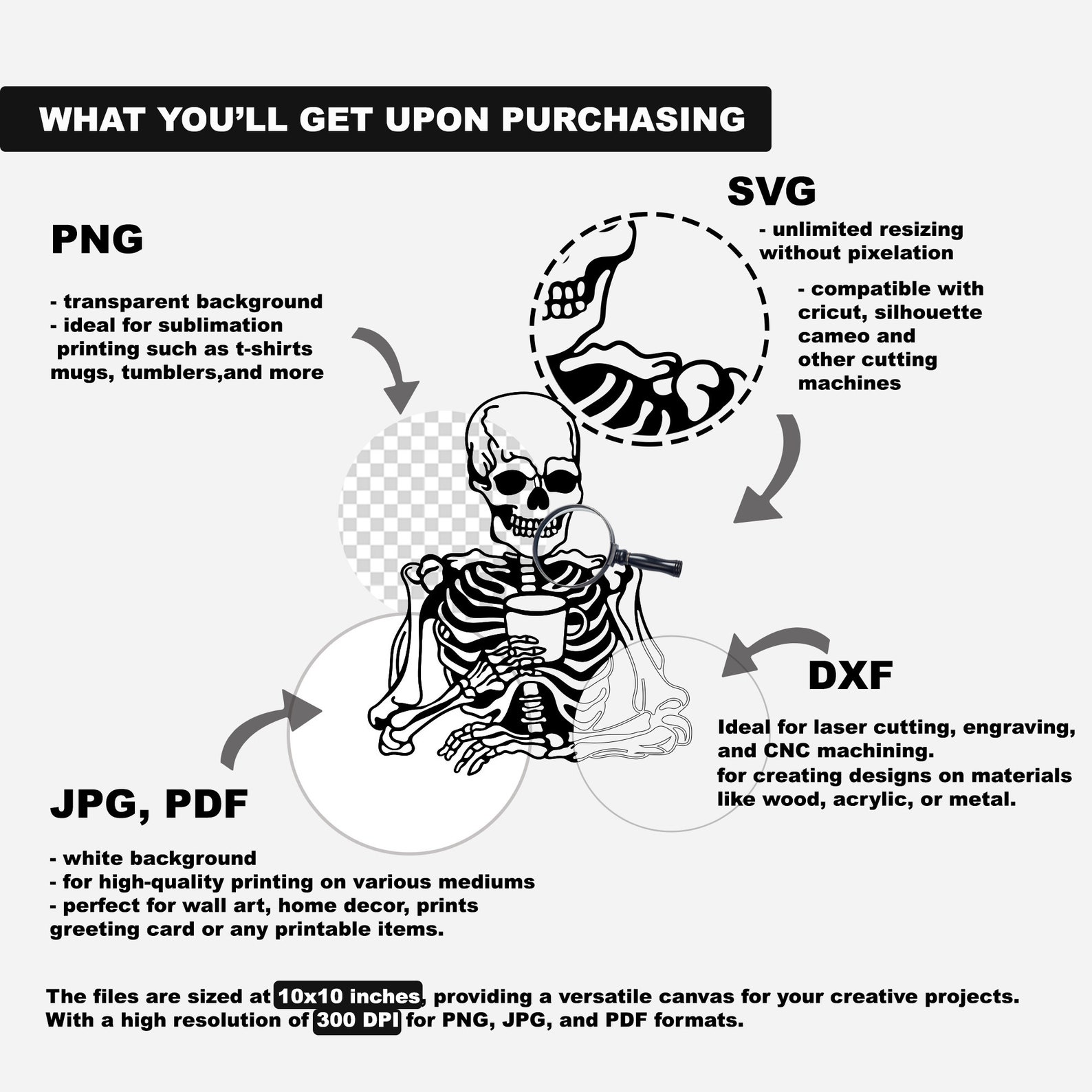 Skeleton SVG, Skeleton Drinking Coffee Svg, Skeleton Holding Cup Svg ...