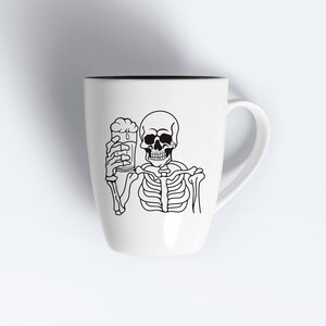 Skeleton Holding a Beer Mug SVG, Skeleton Svg Printable, Cut File ...