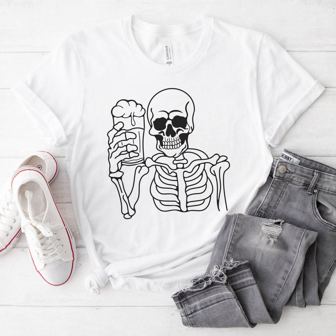 Skeleton Holding a Beer Mug SVG, Skeleton Svg Printable, Cut File ...