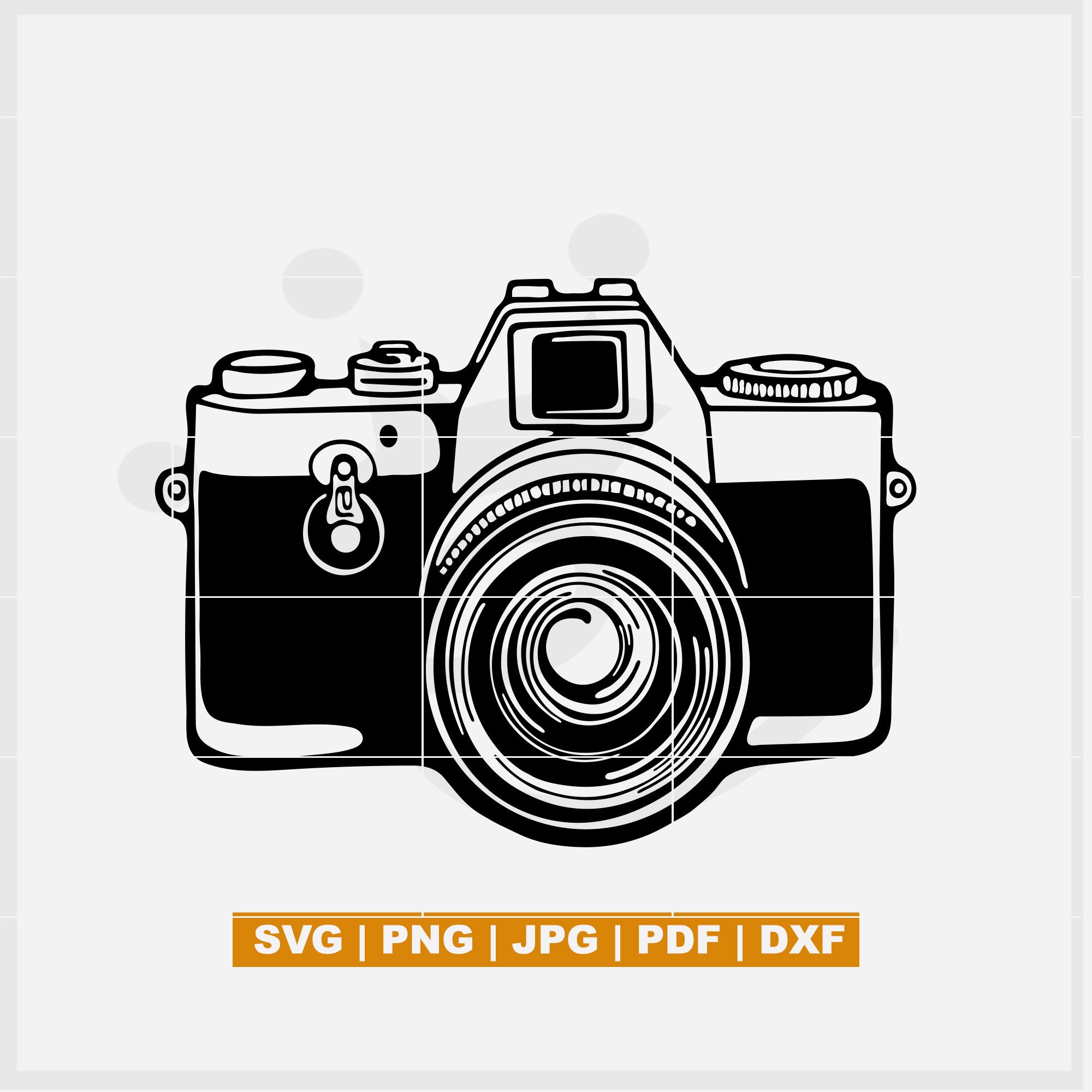 Camera SVG, Including Dxf, Png, Jpg, Pdf Files, Perfect for Cricut Make ...