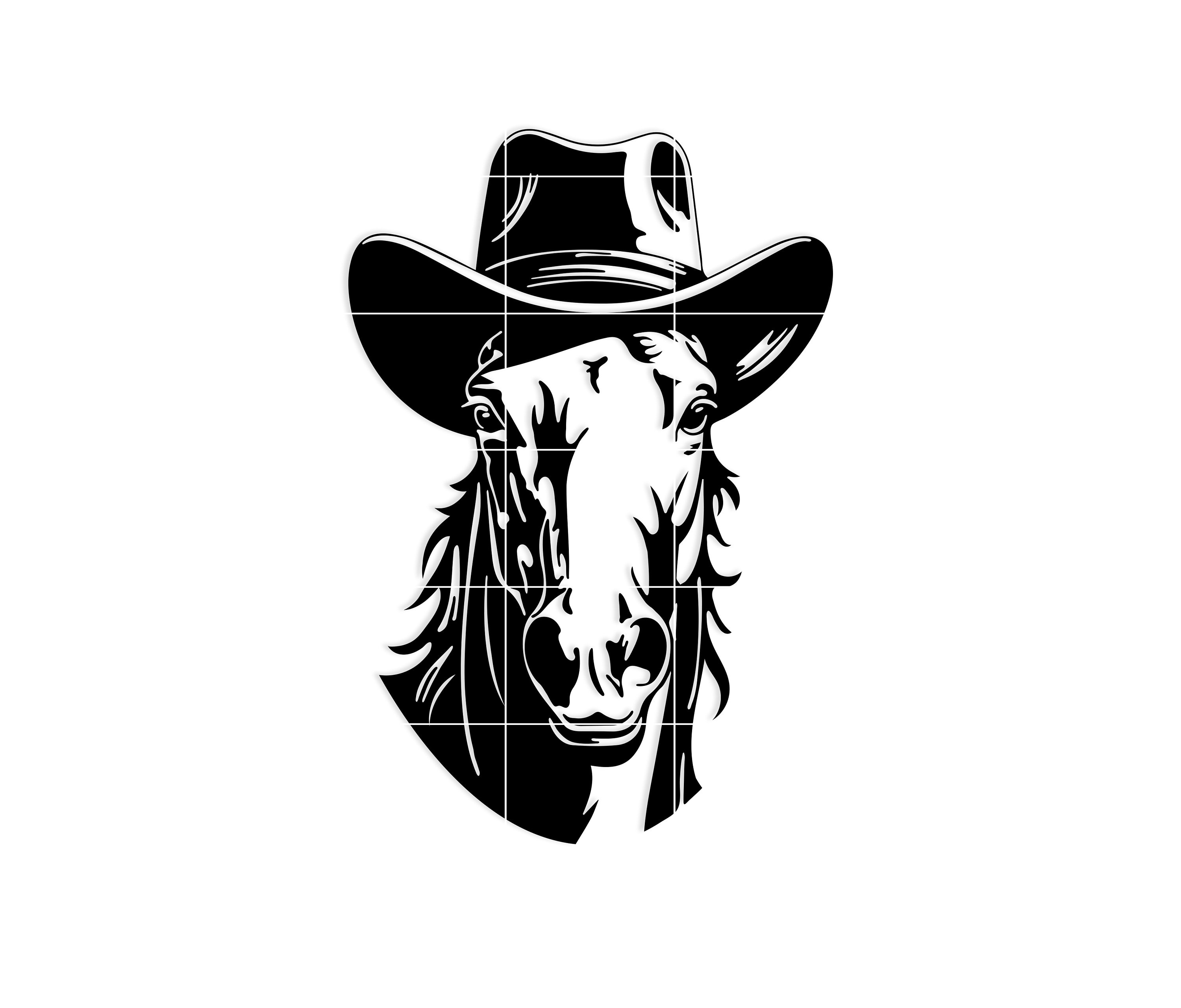 Horse Svg, Horse Wearing Cowboy Hat Svg, Cowboy Horse Svg, Horse ...