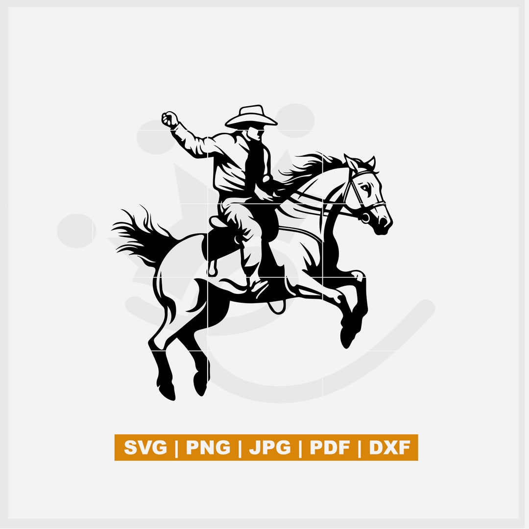 Cowboy Riding on a Horse Svg, Cowboy Svg for Cricut File - Transparent ...