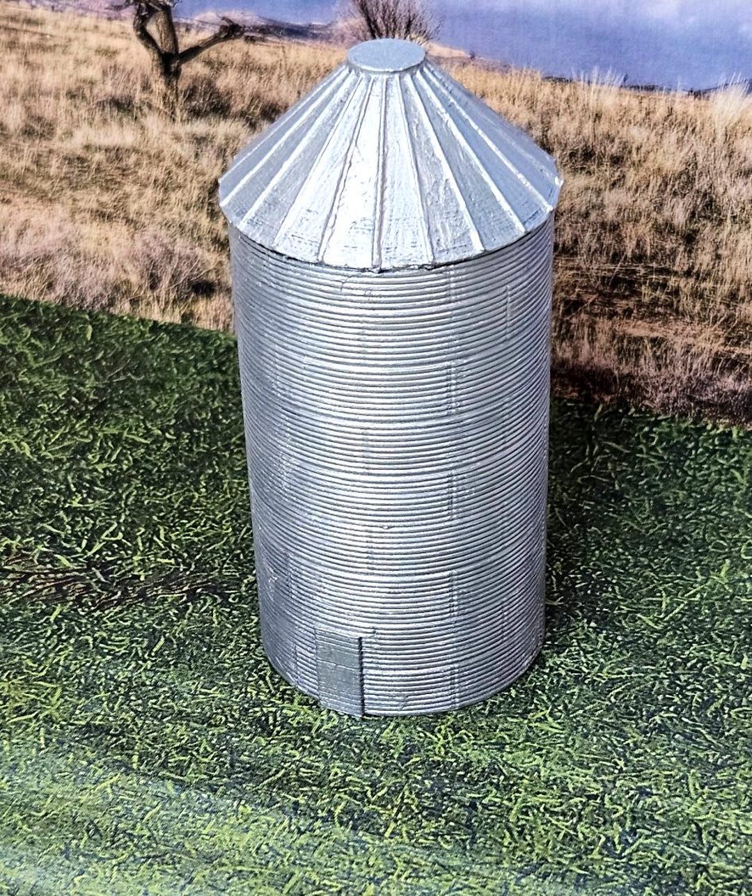 N Scale 40 Foot Grain Silo – Unpainted Gray PLA+ Model Railroad ...