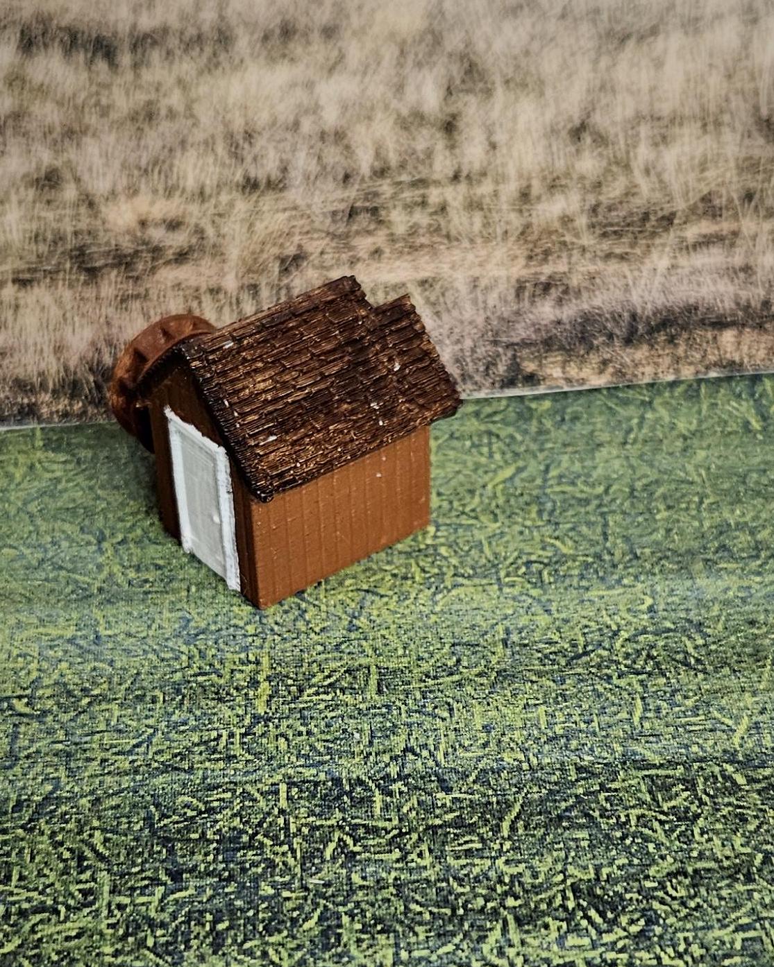 N Scale Waterwheel With Small Building DIY Model for Painting ...