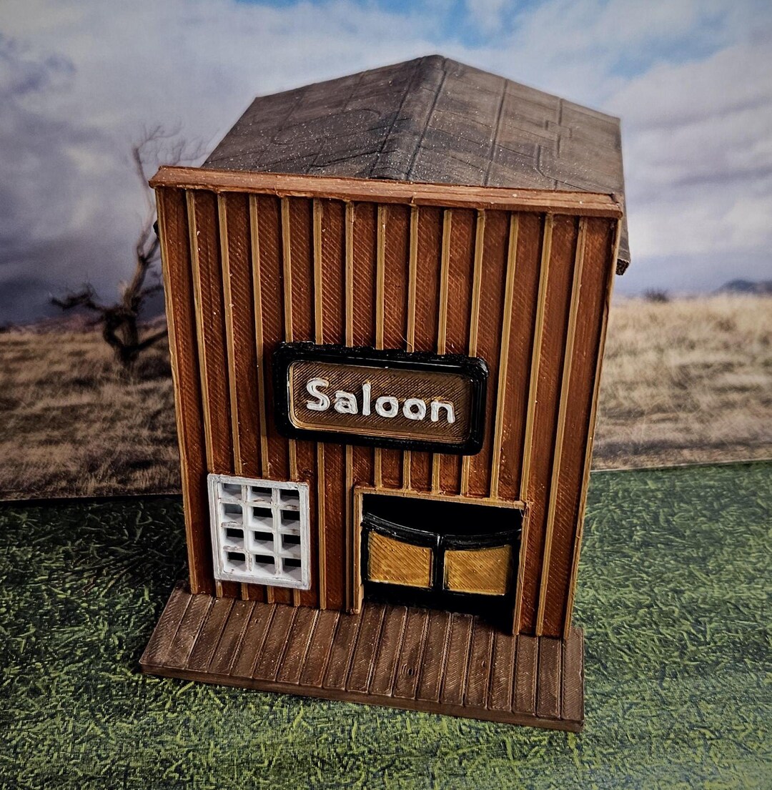 HO Scale Western Saloon Building Classic Old West Style Structure New ...