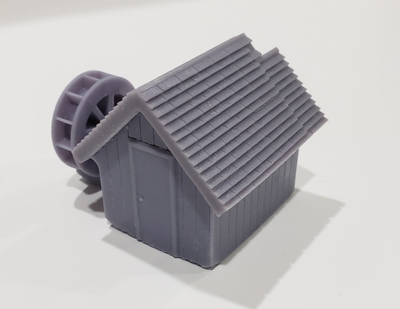 HO Scale Waterwheel With Small Building – DIY Model Kit - Etsy