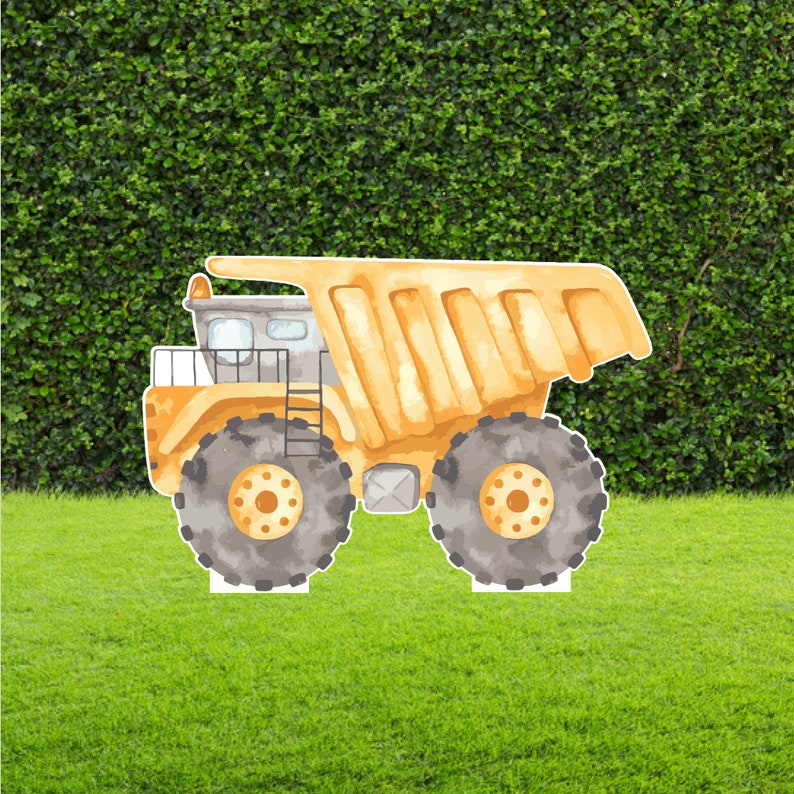 Watercolour Dump Truck Party Prop Cut Out - Etsy Australia