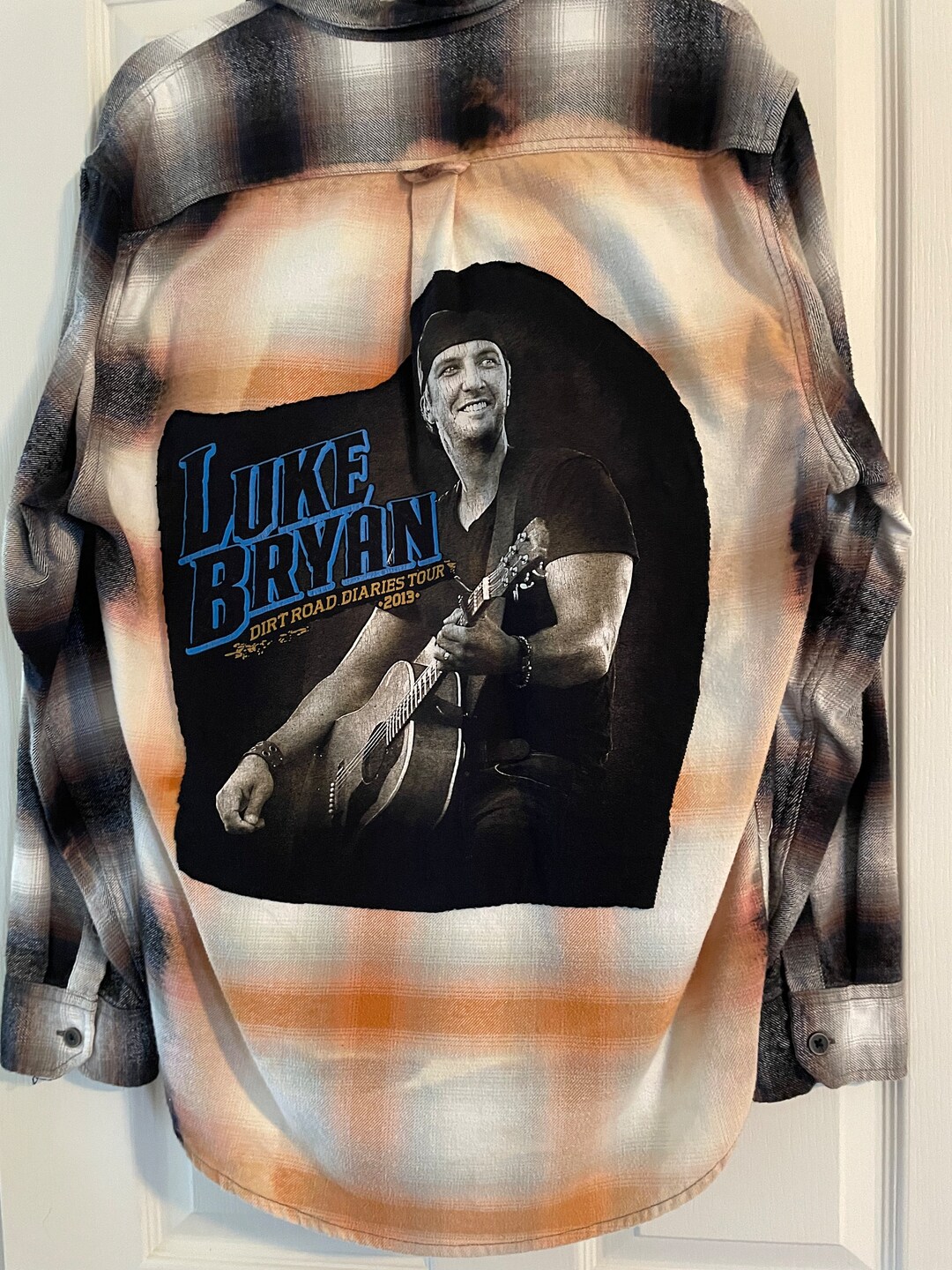 LUKE BRYAN Flannel Shirt Custom Designed Long Sleeve Black - Etsy