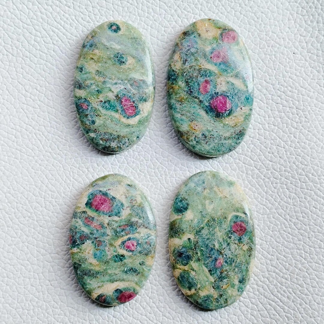 Ruby Fuchsite Loose Gemstone, Ruby Fuchsite Cabochon, Natural Ruby ...