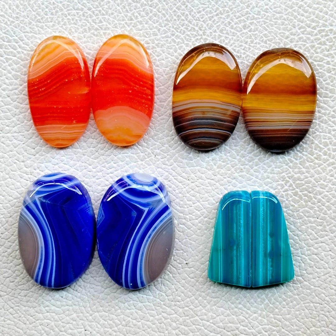 Great Banded Agate Matched Pair, Natural Banded Agate Pairs, Banded ...