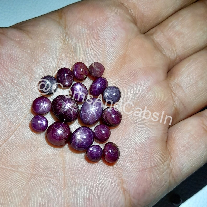 AAA Grade Star Ruby Cabochon, Loose Gemstone Lot (4-12mm) - Etsy