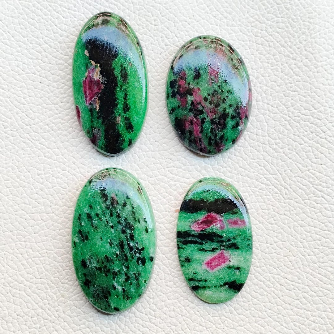Loose Ruby Zoisite Cabochon, Ruby Zoisite Gemstone, Natural Ruby ...