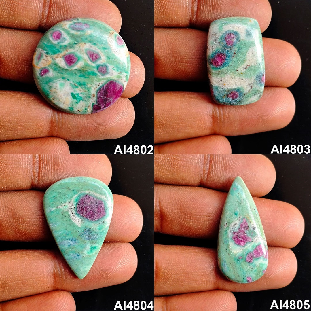 Ruby Fuchsite Gemstone, Ruby Fuchsite Cabochon, Natural Ruby Fuchsite ...