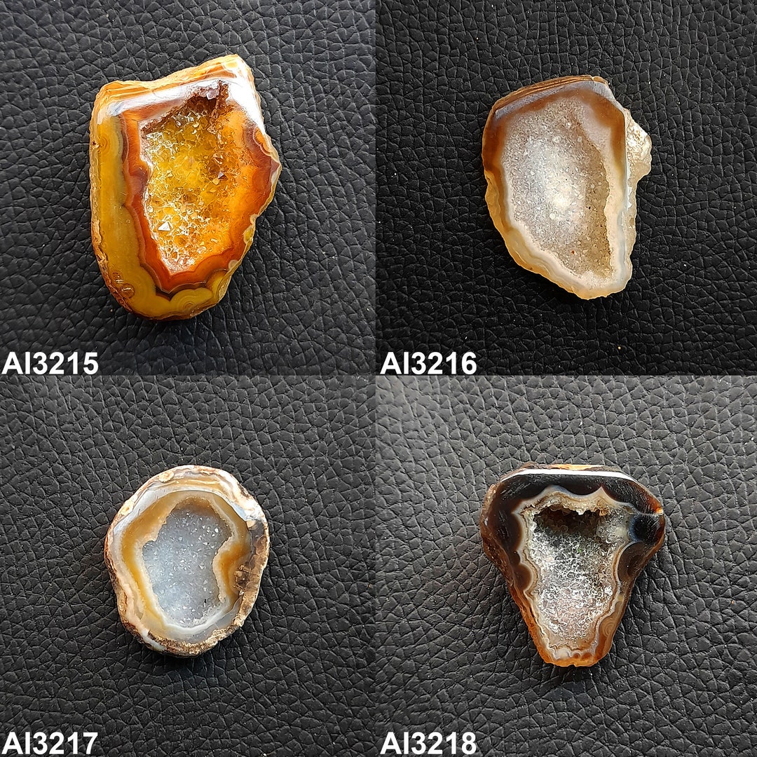 Natural Bowl Druzy Slice, Brown Druzy Agate Gemstone, Brown Agate Slice ...