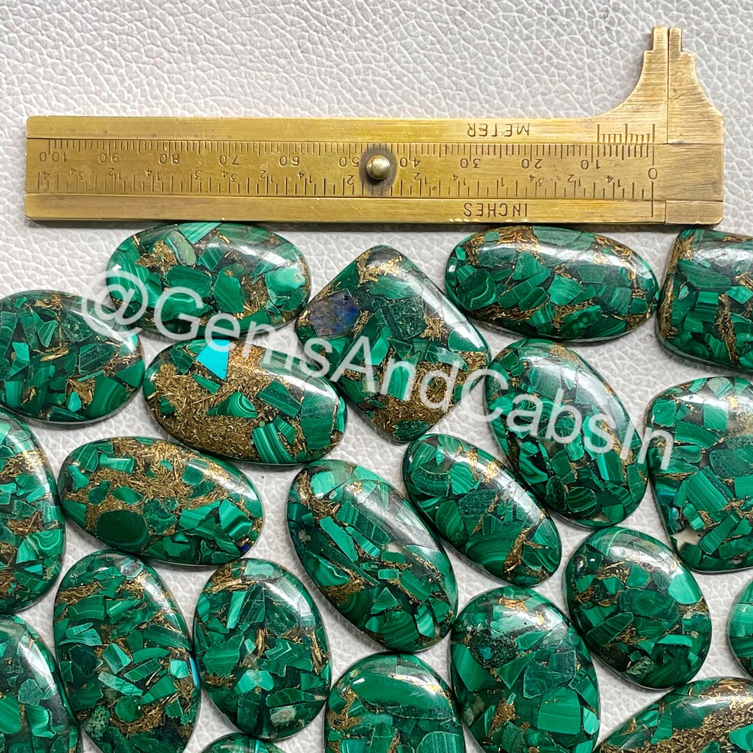 Smooth Copper Malachite Gemstone, Wholesale Copper Malachite Cabochon ...