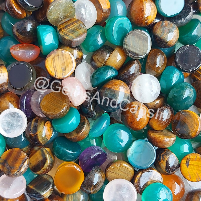 Wholesale Natural Round Stone Cabochon Lot, 10mm Mix Gemstone - Etsy