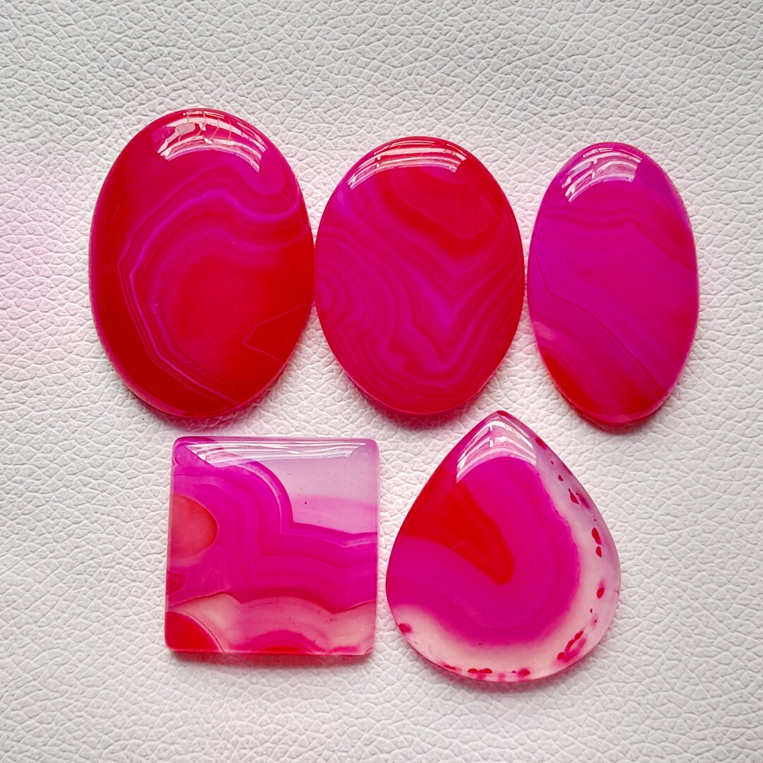 Pink Banded Agate Gemstone Banded Agate Loose Crystal - Etsy