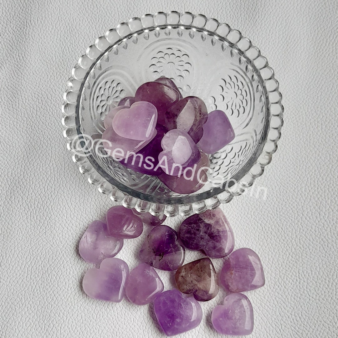 Amethyst Puffy Heart, Amethyst Heart, Amethyst Crystal, Wholesale ...