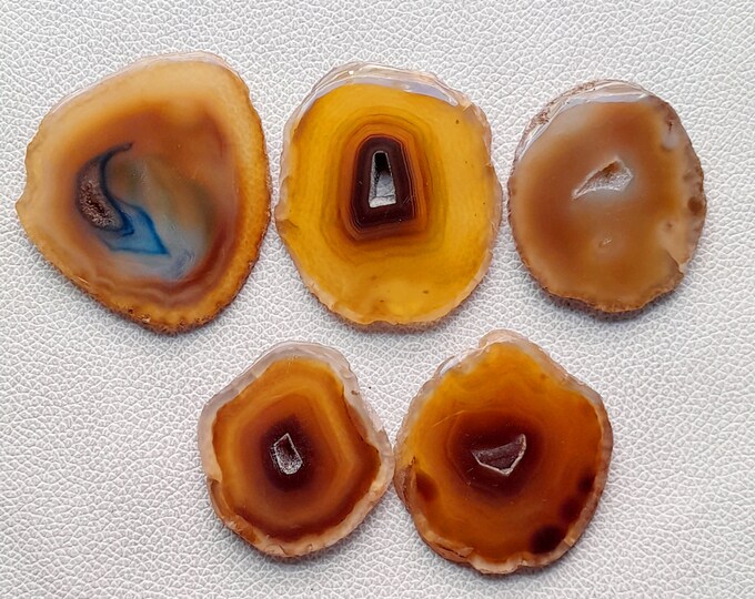 Yellow Agate Slice, Agate Slice Gemstone, Natural Agate Slice Stone ...