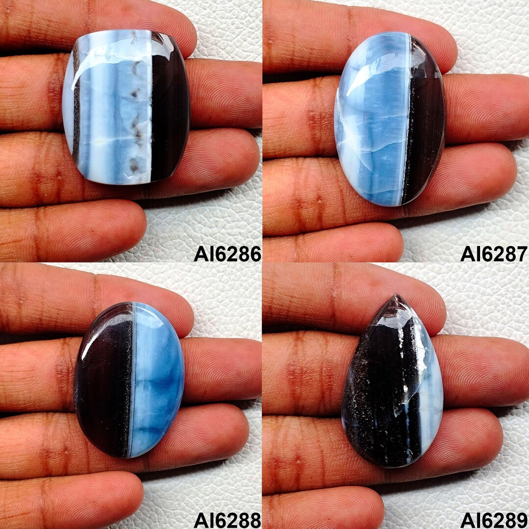 Blue Opal Loose Cabochon, Blue Opal Healing Crystal, Blue Opal Gemstone ...