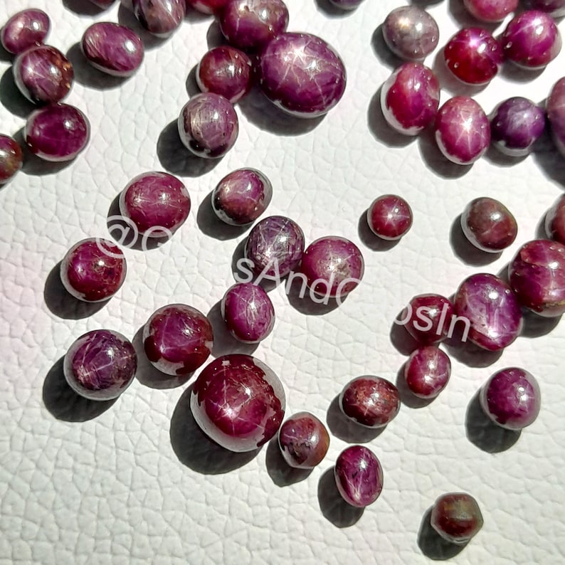 AAA Grade Star Ruby Cabochon, Loose Gemstone Lot (4-12mm) - Etsy