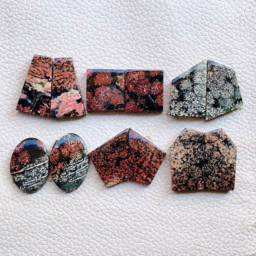 Natural Firecracker Obsidian Pair, Gemstone Matching Pairs for Earring ...