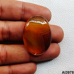 Natural Banded Agate Stone, Yellow Banded Agate Gemstone, Banded Agate ...