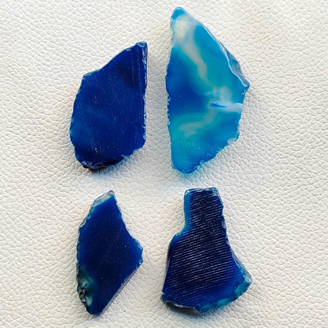 Natural Agate Slice Stone, Blue Agate Slice, Blue Loose Agate Slice ...