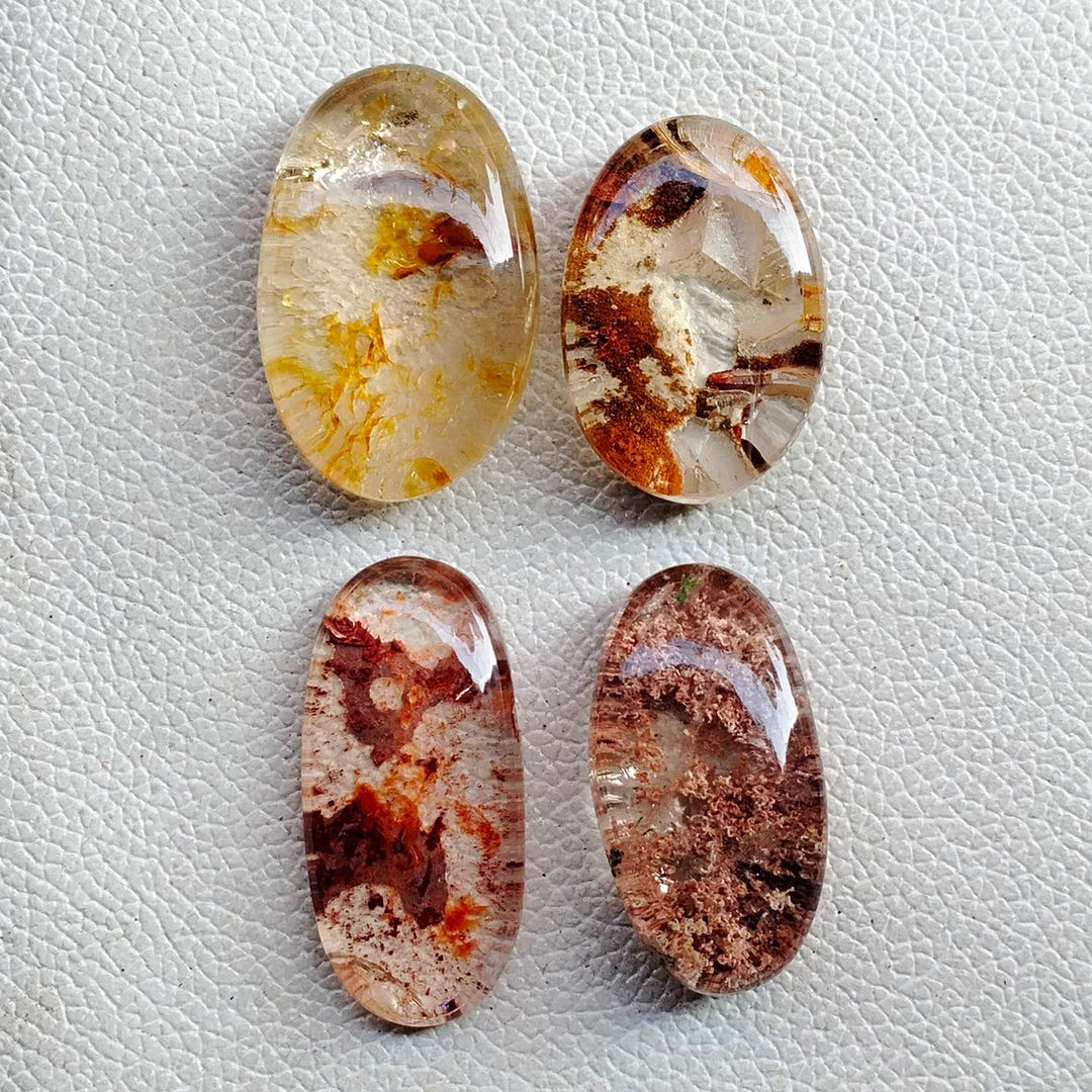 Loose Garden Quartz Cabochon, Natural Garden Quartz Gemstone, Garden ...