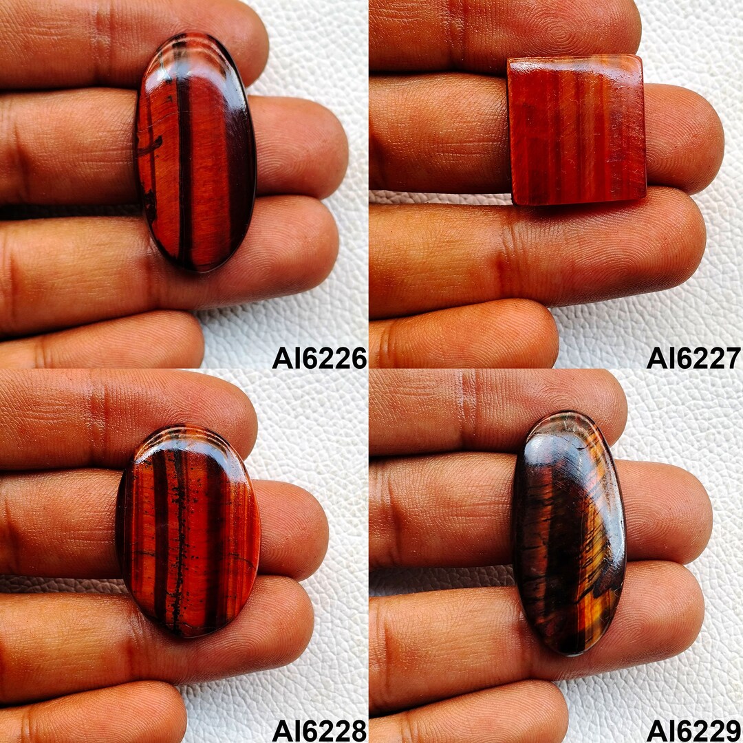 Red Tiger's Eye Gemstone, Red Tigers Eye Cabochon, Natural Tiger Eye ...