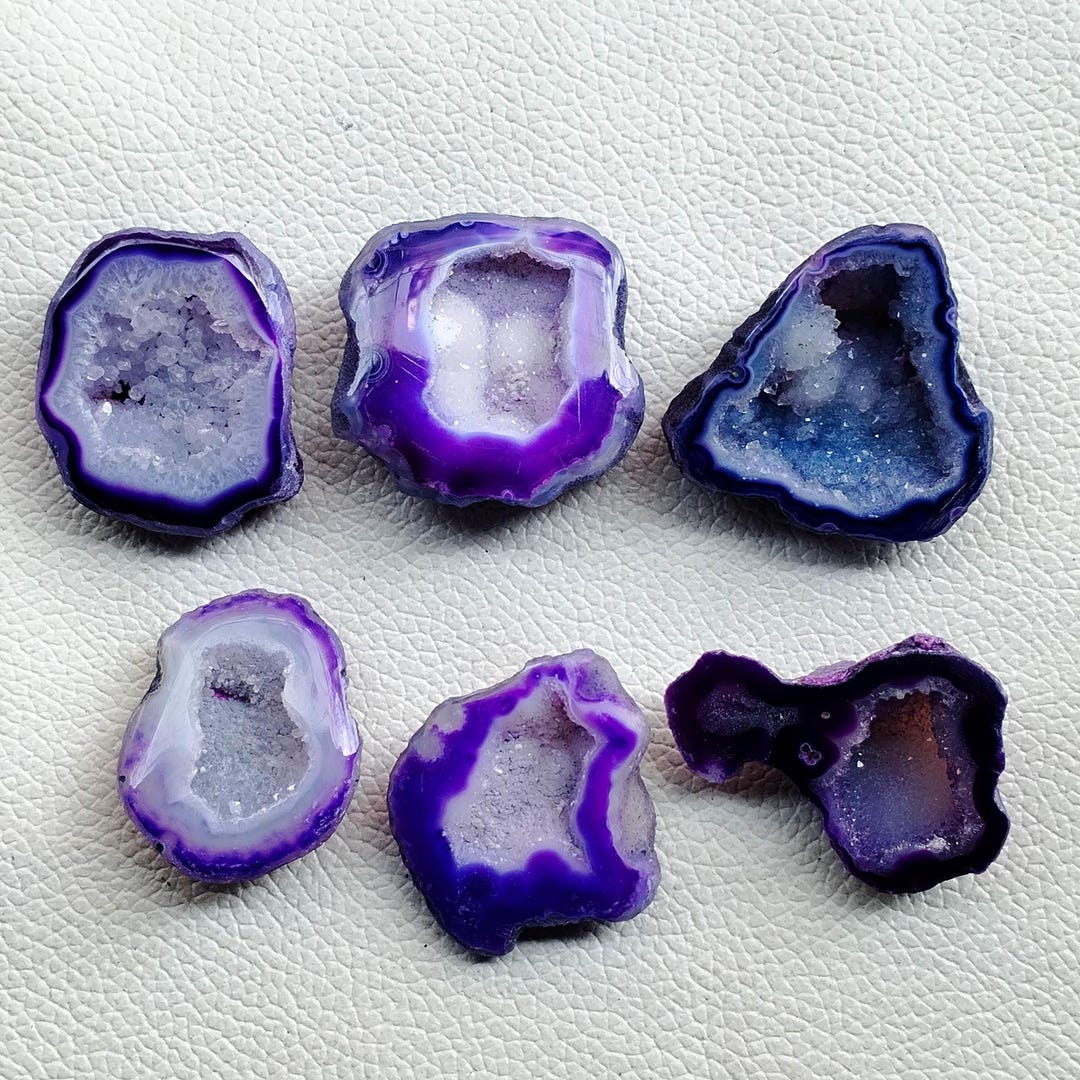 Purple Banded Agate Slice, Geode Polished Slab, Jewelry Stone - Etsy