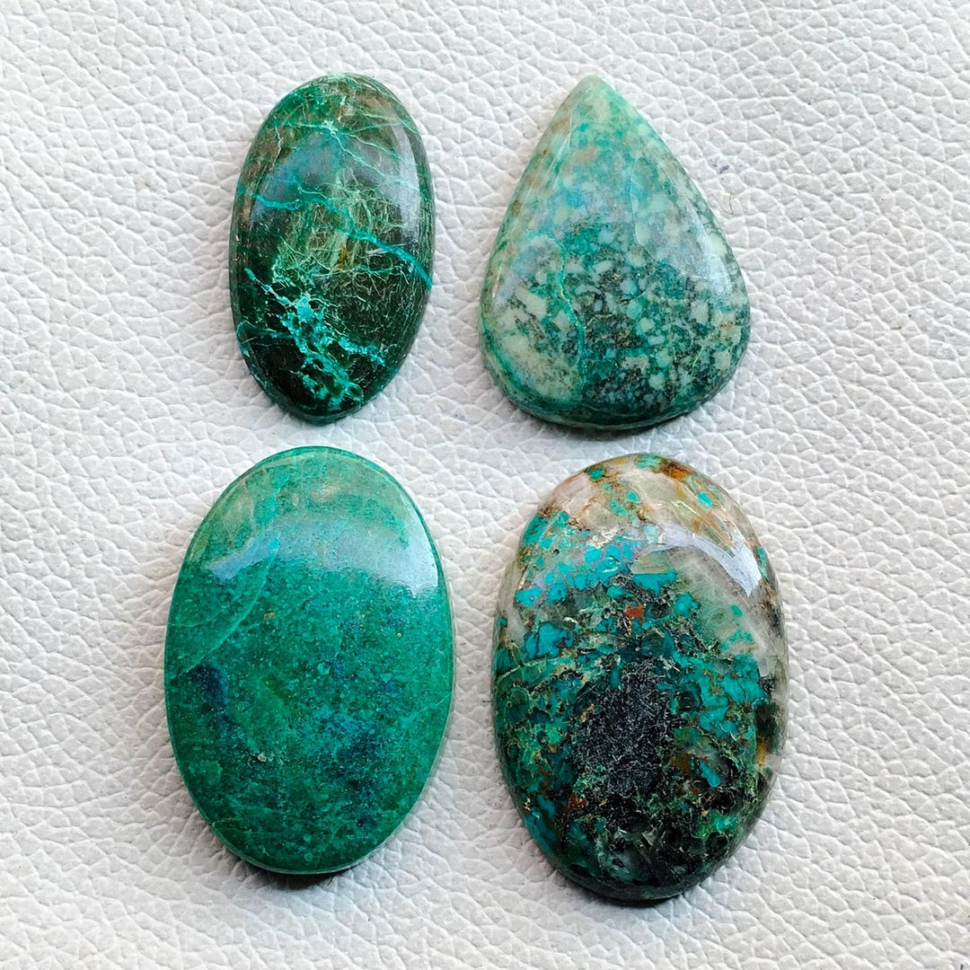 Chrysocolla Cabochon, Natural Chrysocolla Gemstone for Ring, Pendant ...