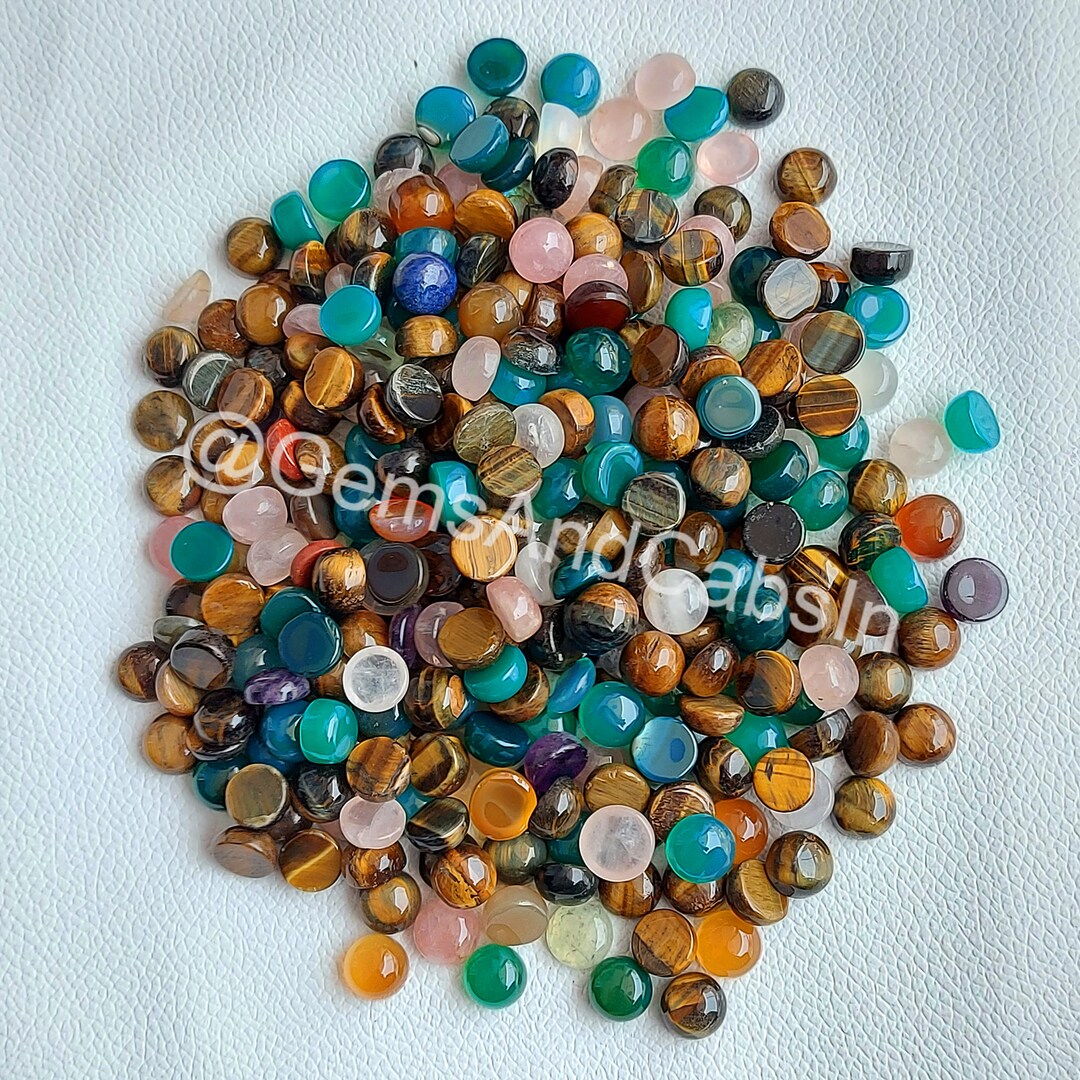 Wholesale Natural Round Stone Cabochon Lot, 10mm Mix Gemstone - Etsy