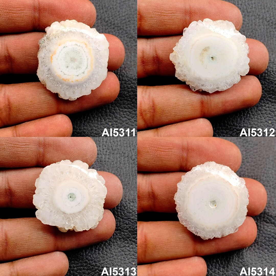 Natural Solar Quartz Slice, White Solar Agate Druzy Slice, Solar Agate ...