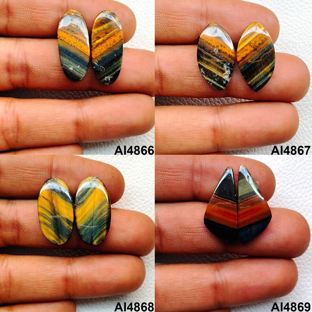 Natural Tigers Eye Pairs, Multi Tigers Eye Pair, Tigers Eye Matching ...
