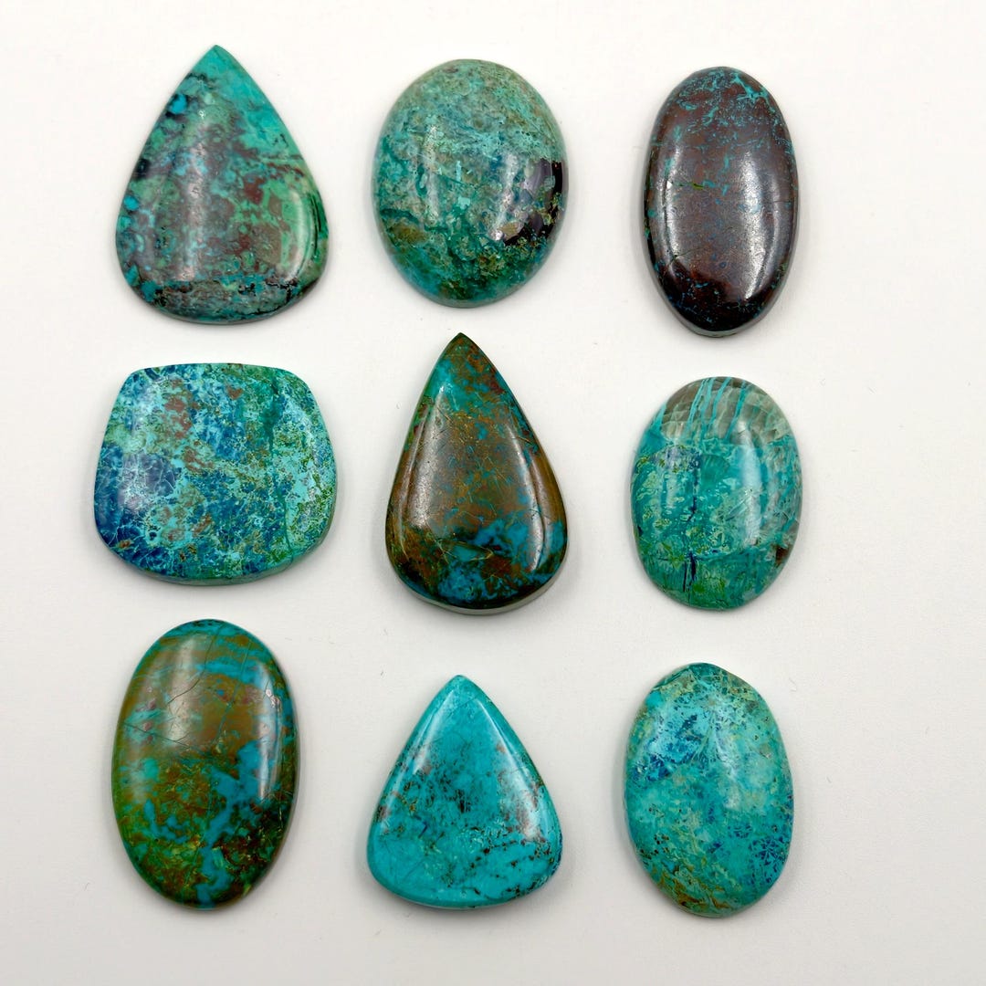 Natural Chrysocolla Loose Gemstone, AAA Grade Chrysocolla Cabochon for ...