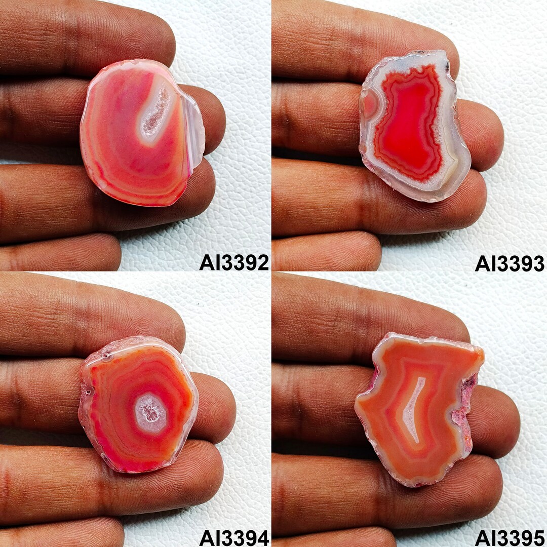 Banded Loose Agate Slice, Red Agate Slice Gemstone, Natural Agate Slice ...