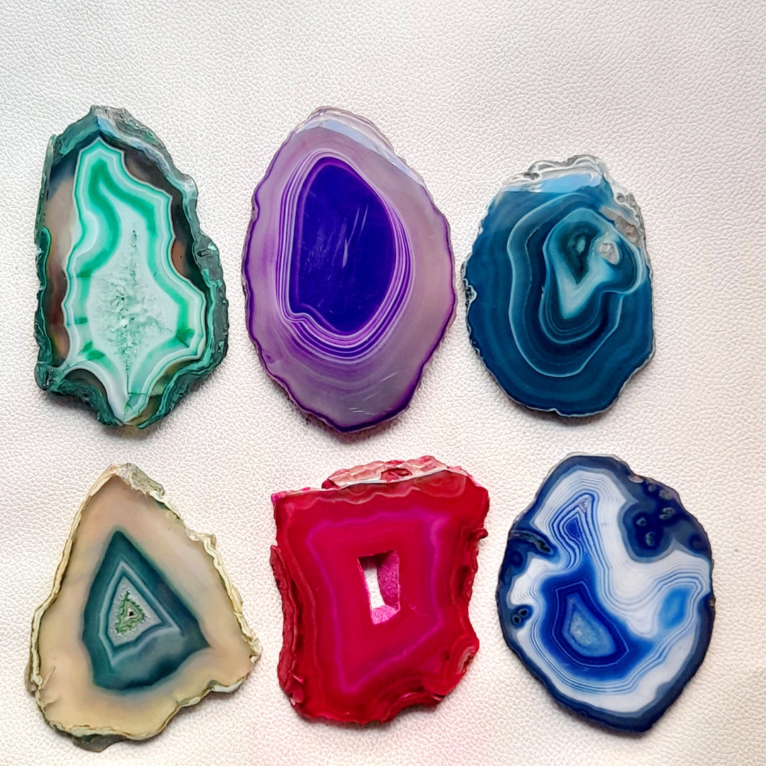 Agate Slice, Agate Slice Gemstone, Natural Agate Slice Stone, Geode ...