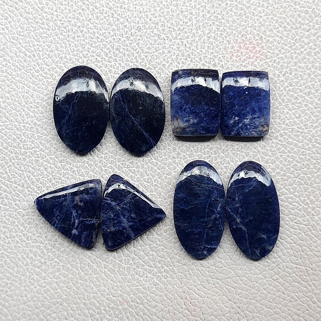 Natural Sodalite Pairs, Sodalite Cabochon Pair, Sodalite Matched Pair ...
