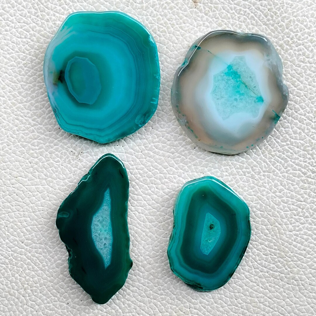Green Banded Agate Slice, Polished Gemstone Slab, Wire Wrap Stone - Etsy