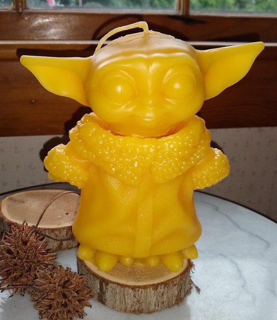 Baby Yoda Aka Grogu 100% Pure Beeswax Candle Approximately - Etsy