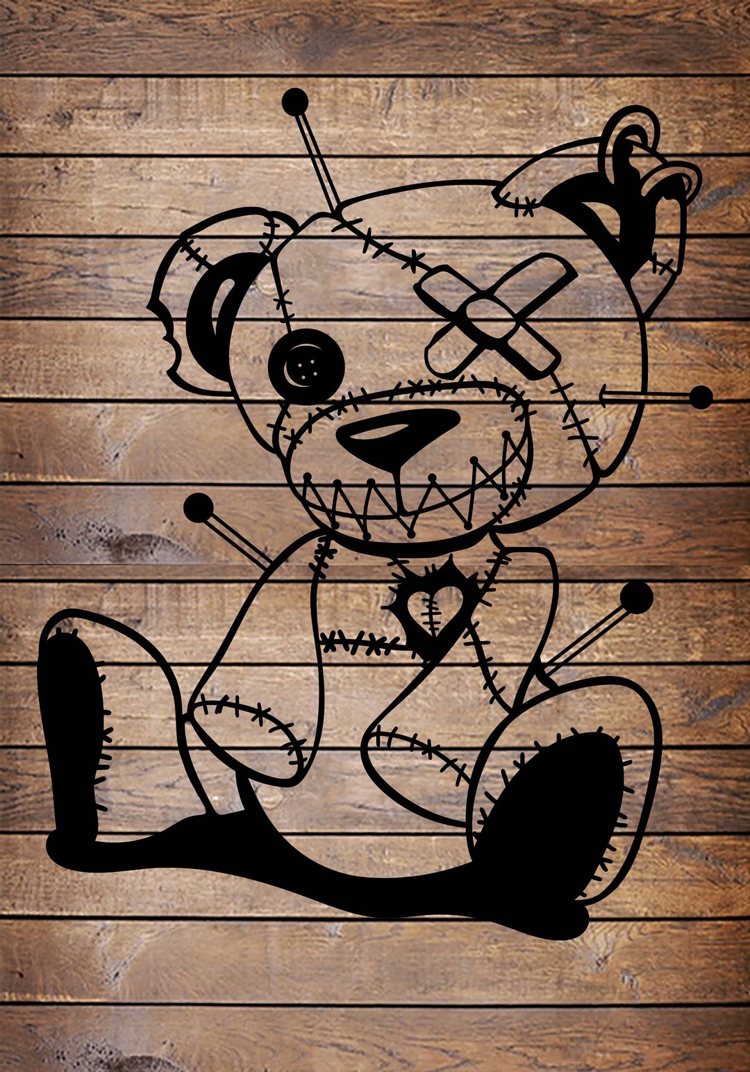 SVG/PNG Voodoo Doll Teddy Bear File Stencil for Cricut - Vinyl Cutter ...