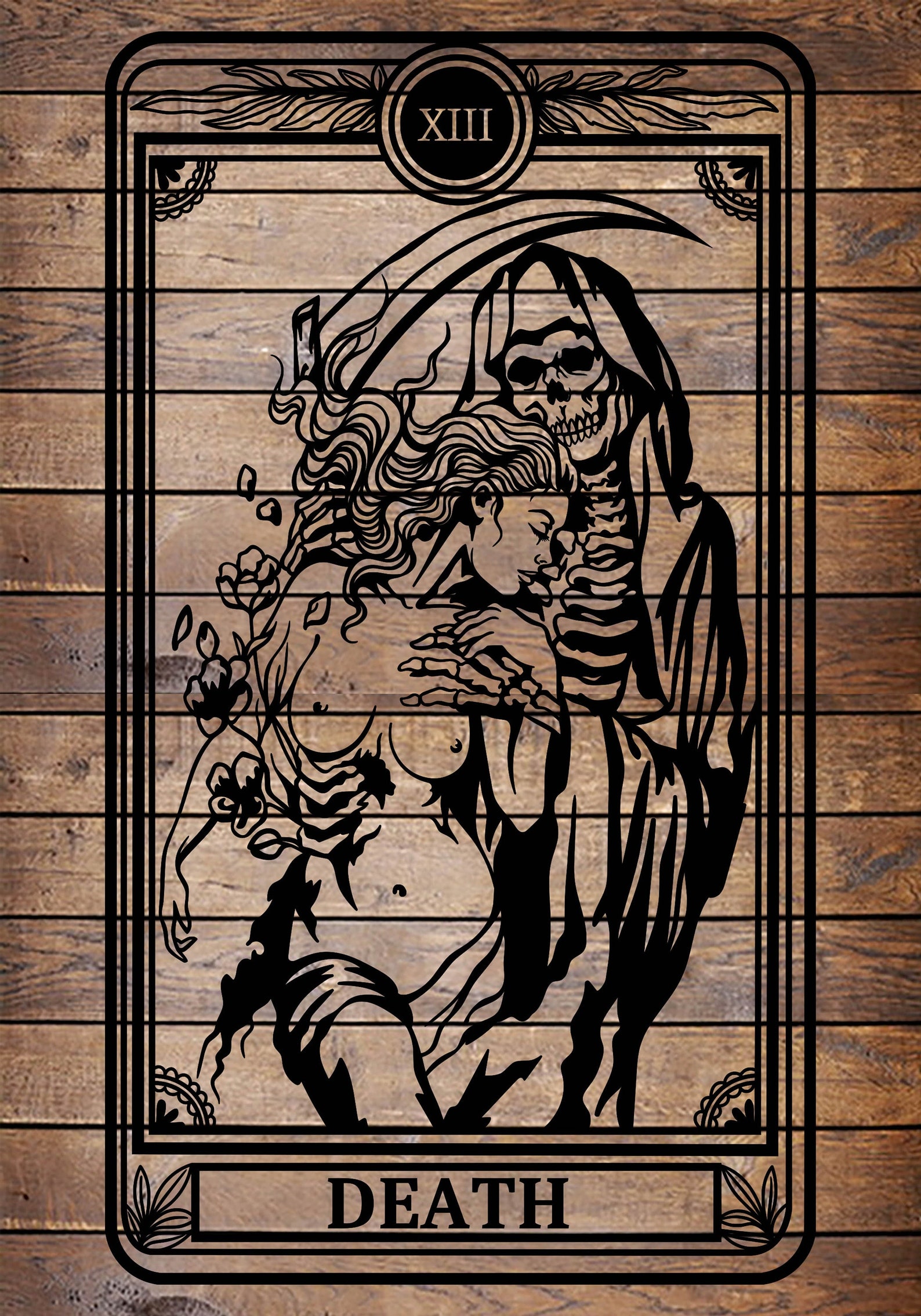 SVG/PNG Cool Death Tarot Card Tattoo Horror Stencil for Cricut - Vinyl Cutter - Etsy