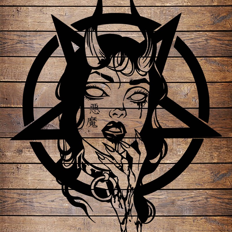 Satanic Tattoo Stencil - Etsy
