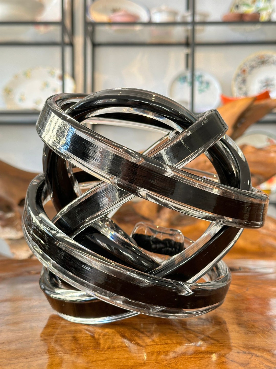 Glass Knot / Decorative Glass Knot / Sculpture Ball / Decorative Knot ...