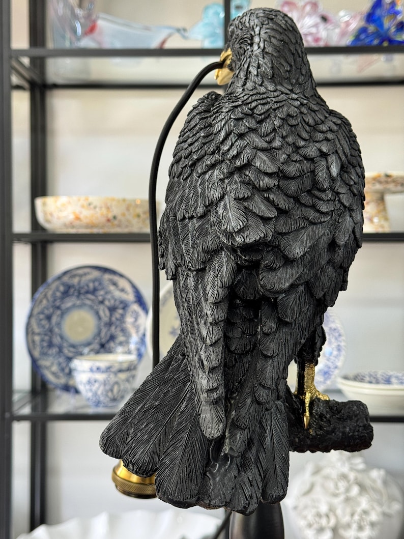 Table Lamp / Table Lamp Crow Black / Bird Lamp / Modern Decoration ...