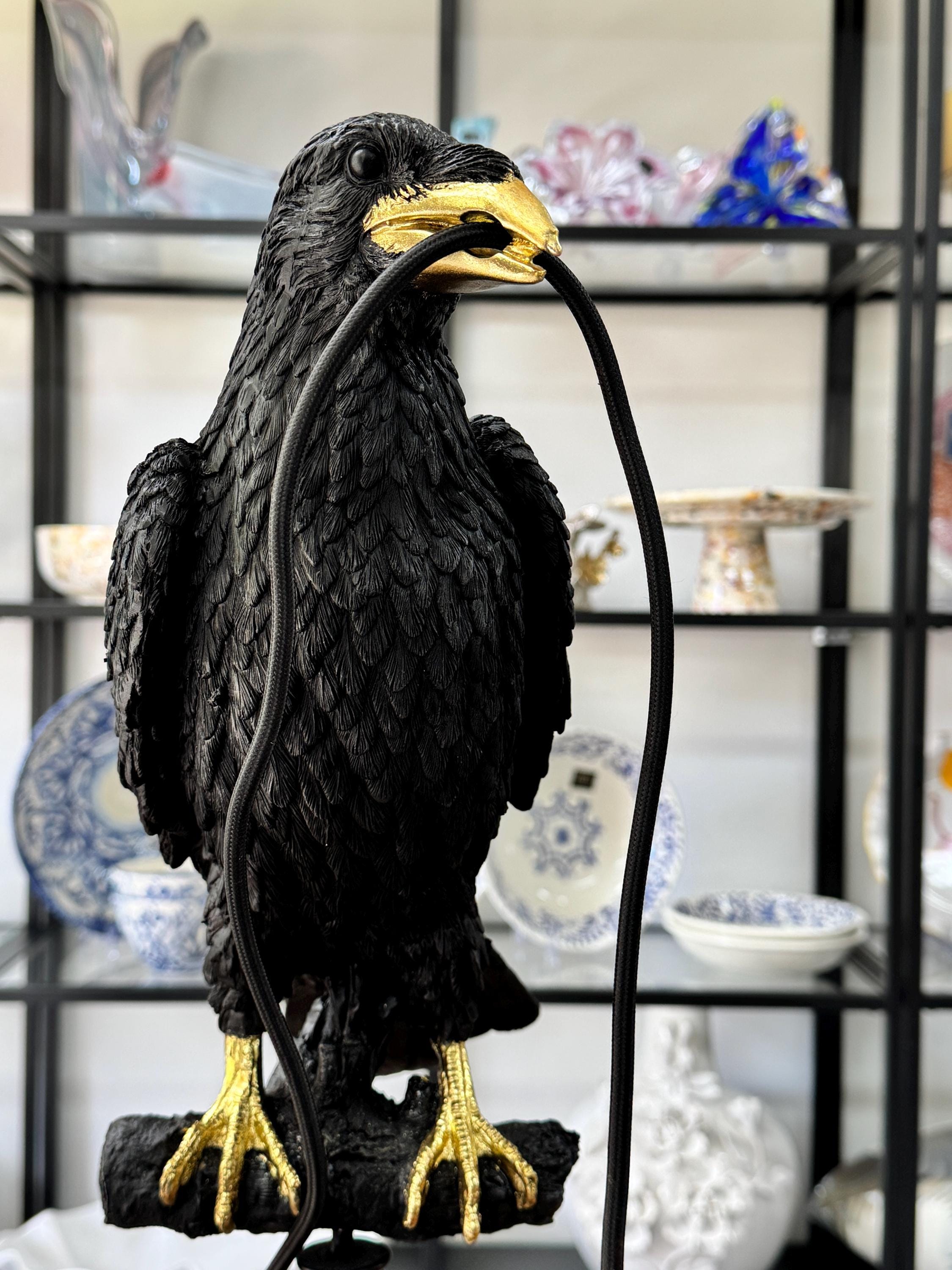 Table Lamp / Table Lamp Crow Black / Bird Lamp / Modern Decoration ...