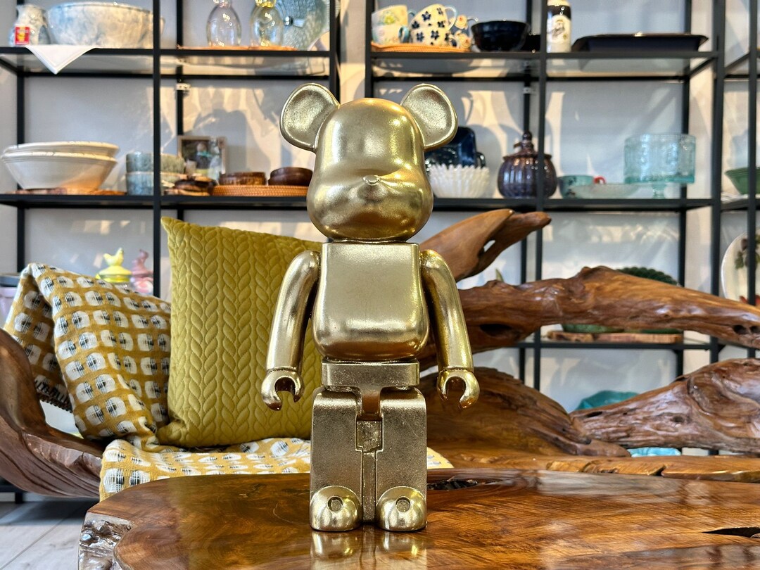 Bear Figure / Decoration Gold Bear Figure / Bearbrick / Handmade ...