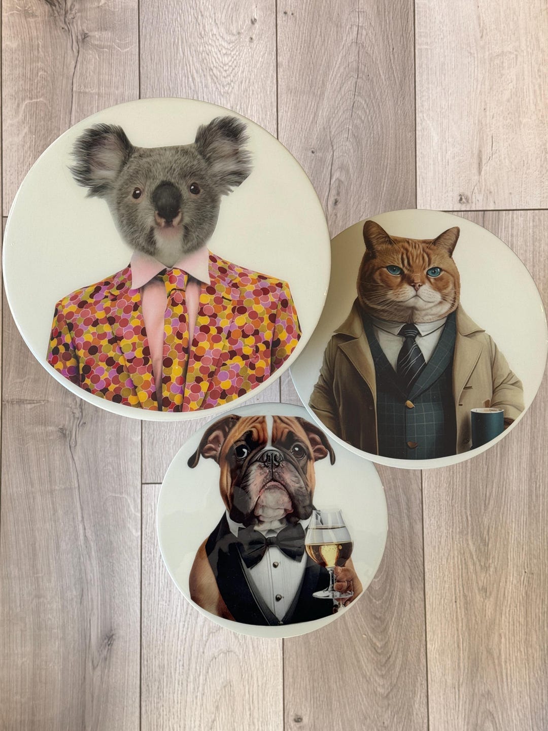 Side Table / Set of 3 Table Animals / Round Side Tables / Business ...