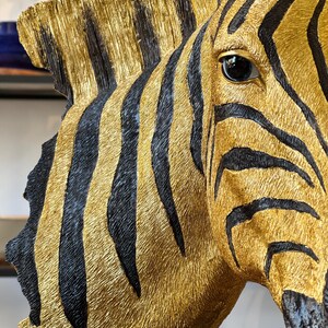 Zebra Statue / Zebra Head Gold / Animal Decoration / Animal Figure ...